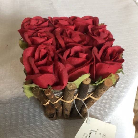 Accents | Set Of A Dozen Potted Stick Vase Faux Roses | Poshmark